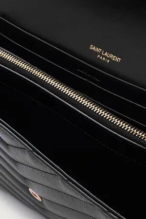 Saint Laurent Cassandre Matelassé Leather Shoulder Bag - Black