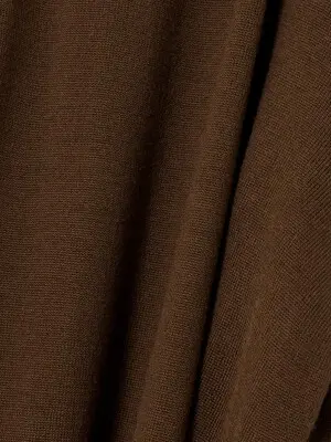 LEMAIRE Belted Wool-blend Turtleneck Midi Dress - Brown