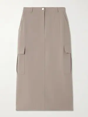 Theory Crepe Midi Cargo Skirt