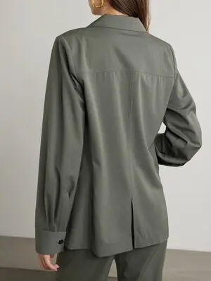 ST. AGNI Paneled Wool-blend Twill Blazer
