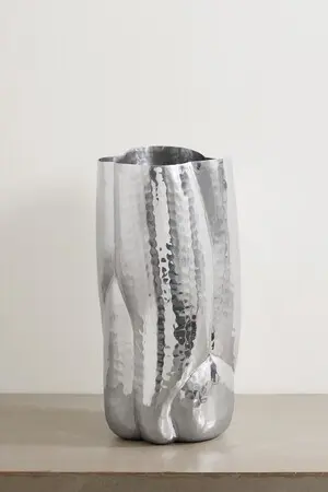 TOM DIXON Cloud Tall Aluminum Vase - Silver