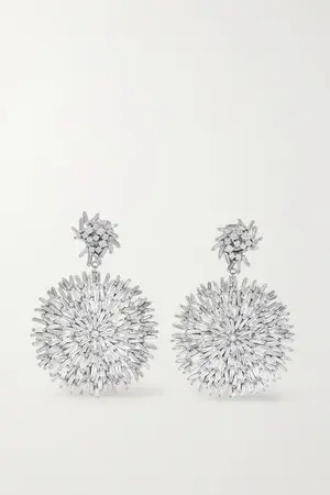SUZANNE KALAN 18-karat White Diamond 'fireworks' Earrings