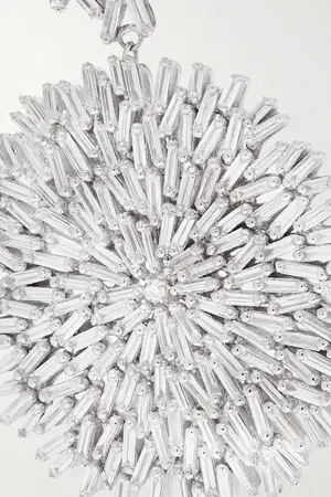SUZANNE KALAN 18-karat White Diamond 'fireworks' Earrings