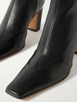 Khaite Nevada Leather Ankle Boots - Black
