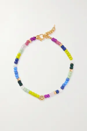 MARTHA CALVO Happy Hour -plated And Bead Necklace - Gold