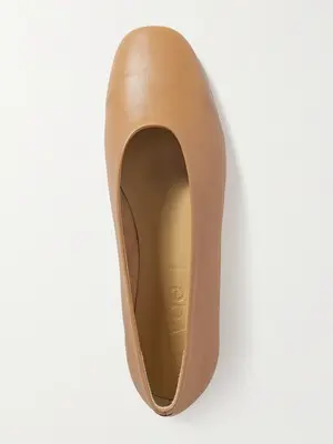 AeydĒ Kirsten Leather Ballet Flats - Neutrals