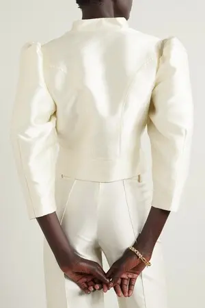 DESTREE Amoako Cropped Faille Jacket
