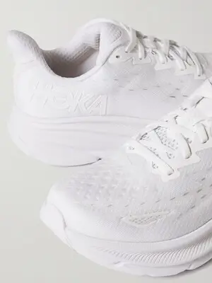 HOKA® Clifton 9 Mesh Sneakers - White