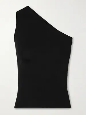 NILI LOTAN Vivianne One-shoulder Tank - Black