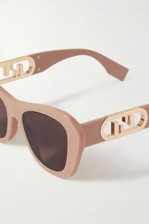 Fendi O'lock Cat-eye Acetate And Gold-tone Sunglasses