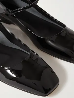 AeydĒ Uma Patent-leather Mary Jane Ballet Flats - Black