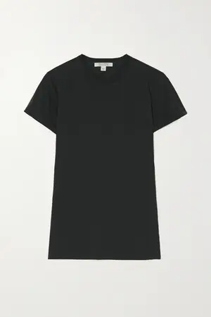 NILI LOTAN Lana Supima Cotton-jersey T-shirt - Black