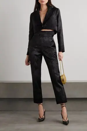 Erdem Helga Cropped Slim-leg Pants