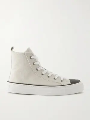 Brunello Cucinelli Bead-embellished High-top Sneakers