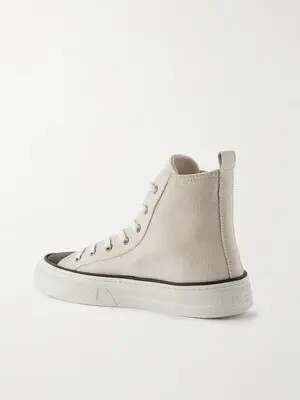 Brunello Cucinelli Bead-embellished High-top Sneakers