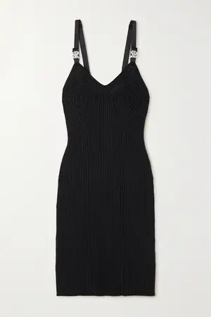 Givenchy Embellished Ribbed-knit Mini Dress