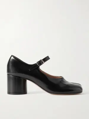 MAISON MARGIELA Tabi Split-toe Glossed-leather Mary Jane Pumps