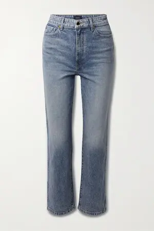 Khaite Abigail Stretch Cropped Straight-leg Jeans