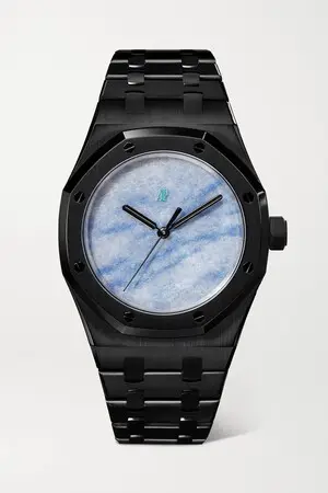 MAD Audemars Piguet Royal Oak Limited Edition Automatic Dlc-coated Stainless Steel Watch - Blue
