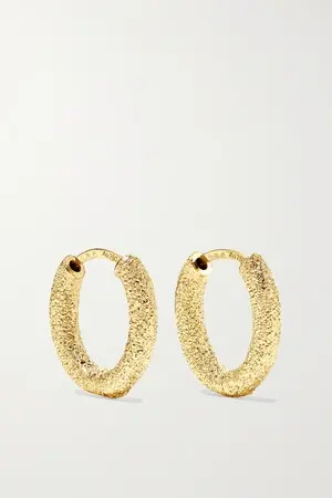 Carolina Bucci 18-karat Florentine Finish Hoop Earrings - Gold