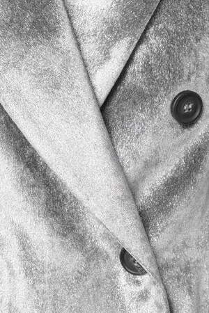 Brunello Cucinelli Double-breasted Metallic Velvet Blazer - Silver