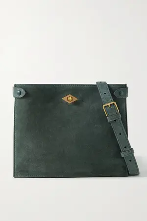 METIER Stowaway Suede Shoulder Bag - Green