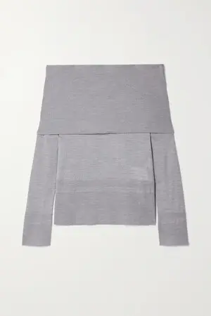Max Mara Tiglio Off-the-shoulder Wool Sweater