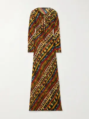 SIEDRES Magy Printed Georgette Maxi Dress - Multi
