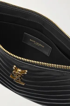 Saint Laurent Cassandre Matelassé Pouch - Black