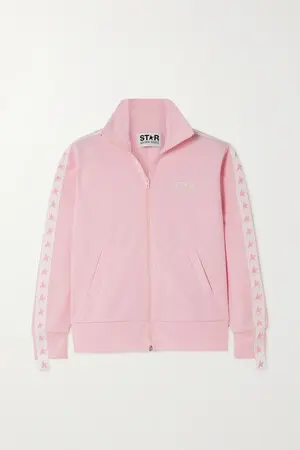 GOLDEN GOOSE Webbing-trimmed Piqué Track Jacket
