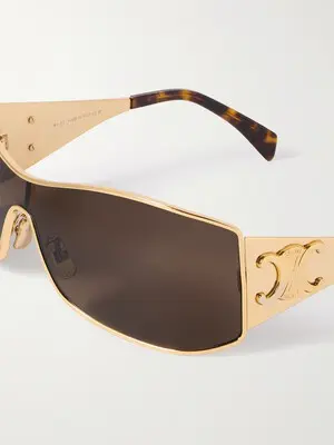Celine Rectangular-frame Sunglasses - Gold