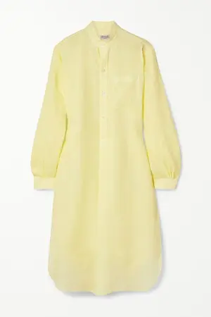 Charvet Elysee Oversized Linen Nightdress Yellow