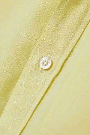 Charvet Elysee Oversized Linen Nightdress - Yellow