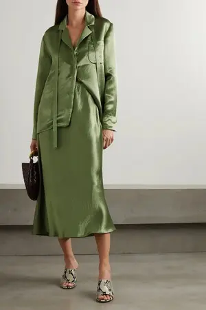 Max Mara Vignola Crinkled-satin Shirt