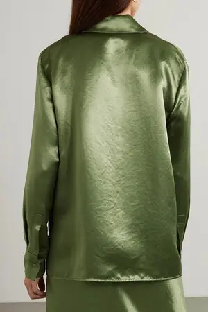 Max Mara Vignola Crinkled-satin Shirt