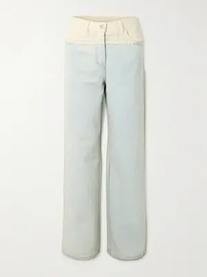 Givenchy Big Mix Wool-blend Bouclé-trimmed Jeans