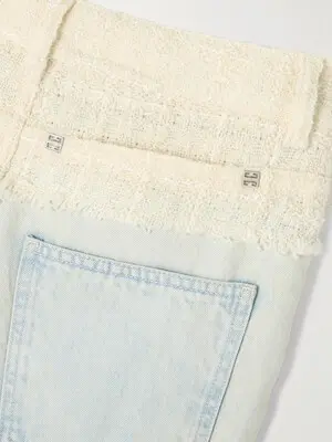 Givenchy Big Mix Wool-blend Bouclé-trimmed Jeans