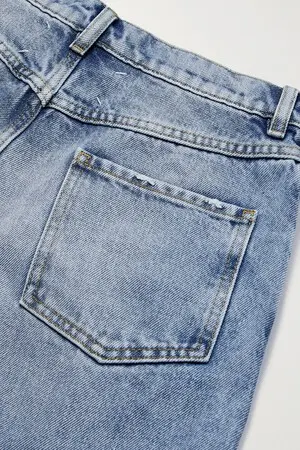 MAISON MARGIELA Cutout High-rise Wide-leg Jeans - Blue