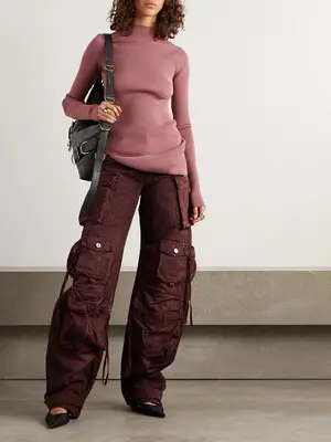 Rick Owens Babel Asymmetric Ribbed-knit Sweater