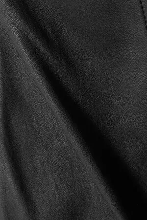 Rick Owens Strapless Stretch Leather And Cotton-blend Gown - Black