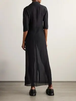 Givenchy Silk And Linen-blend Maxi Dress