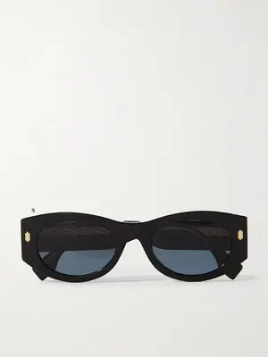 Fendi Roma Oval Sunglasses - Black