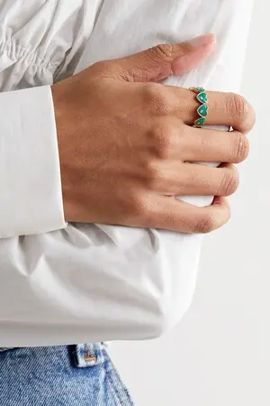 Yvonne Léon 9-karat Gold, Malachite And Diamond Ring