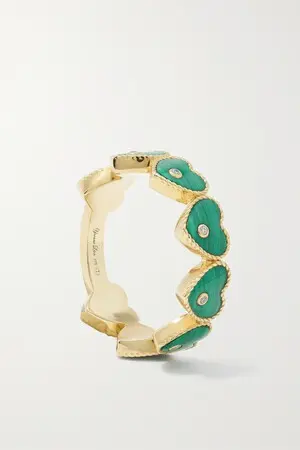 Yvonne Léon 9-karat Gold, Malachite And Diamond Ring