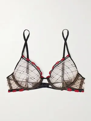 Kiki De Montparnasse Embroidered Bras
