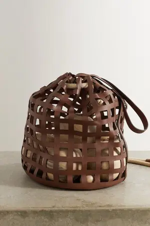 Brunello Cucinelli Walnut And Leather Bowls Set