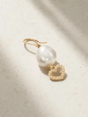 Alison Lou Heart Streamer Single Earring - Gold