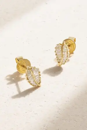 ANITA KO Small 18-karat Diamond Earrings - Gold