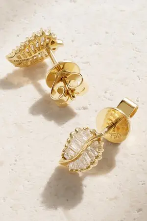 ANITA KO Small 18-karat Diamond Earrings