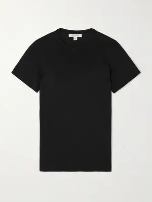 NILI LOTAN Mariela Cotton-jersey T-shirt - Black